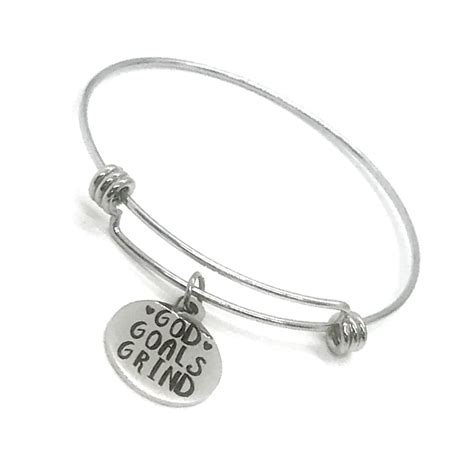 God Goals Grind Bracelet Stacking Bangle Stacking Bracelet T For