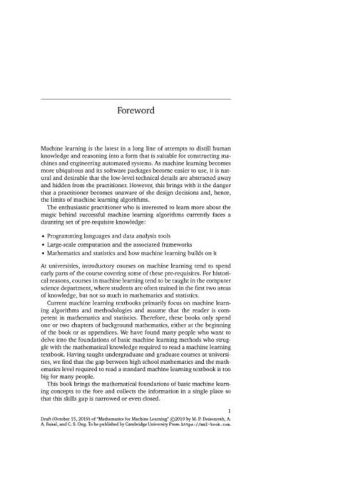 Mathematics For Machine Learning