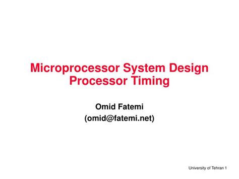 PPT Microprocessor System Design Processor Timing PowerPoint Presentation ID 6812414