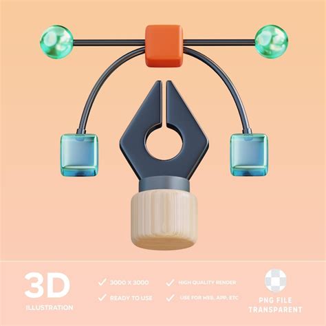 Premium PSD PSD Bezier Tool D Illustration