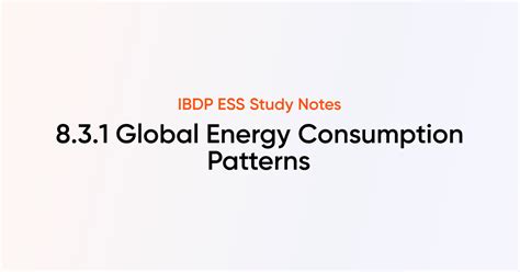 Global Energy Consumption Patterns 831 Ib Dp Ess Tutorchase