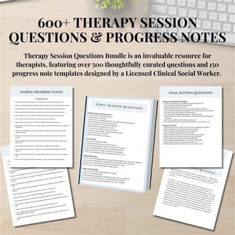 Therapy Progress Note Templates And Therapy Session Questions Therapy
