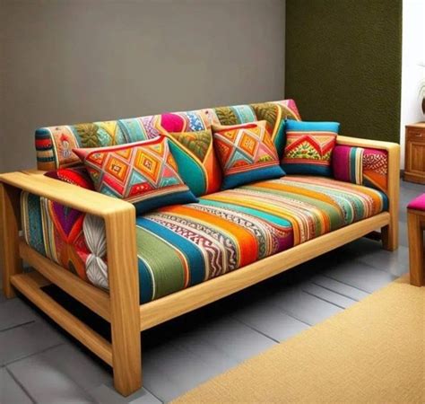 Luxirious Living Indian Wooden Sofas Wooden Sofa With Upholstery