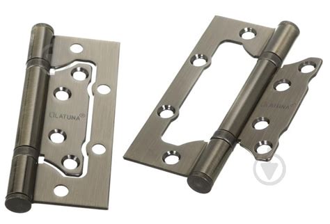 ᐉ Петля Latuna для дверей накладна Ab 100x42x2 мм стара бронза універсальна 2 шт • Краща ціна в