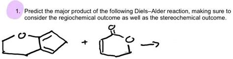 SOLVED: Predict the major product of the following Diels-Alder reaction, making sure to consider ...