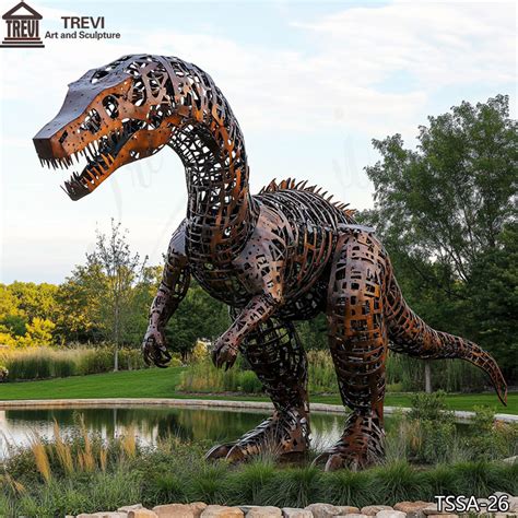 Large Outdoor Metal Dinosaur Skeleton Sculpture Trevi Statue