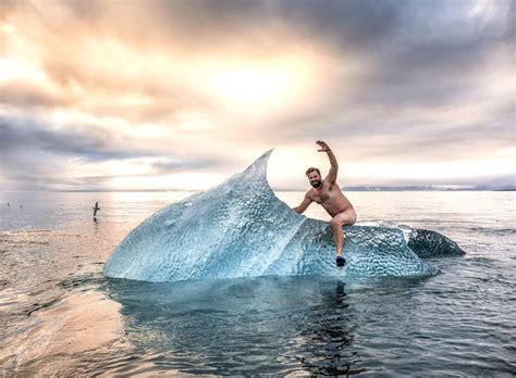 Naked Joker Rides Ice Whale On Lads Trip To North Pole And Nearly Gets His Knackers Frozen