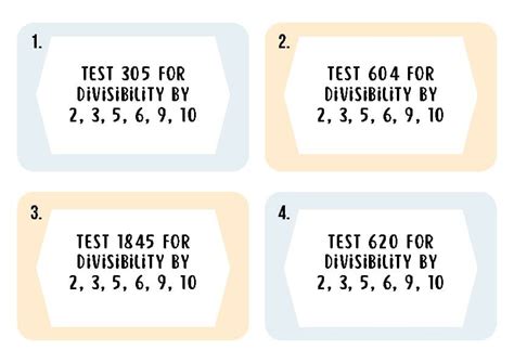 Divisibility Rules Task Cards By Middle School Math With Mrs Hadley