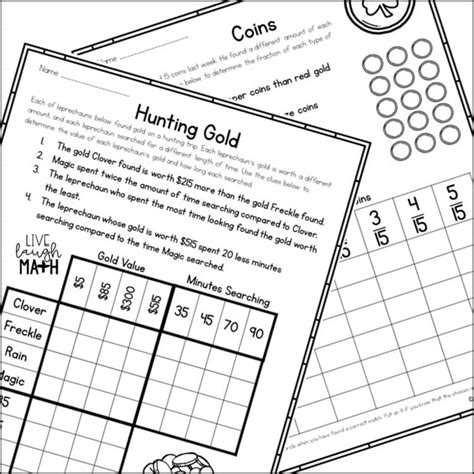 St Patricks Day March Math Logic Puzzles Early And Fast Finishers Enrichment