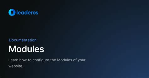 Modules Leaderos Documentation