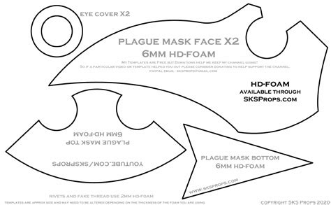 Hd Foam Plague Doctor Mask Template Download Printable Pdf Templateroller