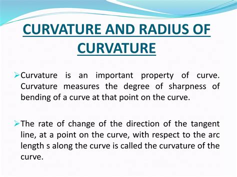 Curvature And Radius Of Curvature Pptx