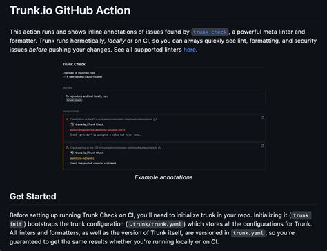 GitHub Trunk Io Trunk Action Trunk Io GitHub Action