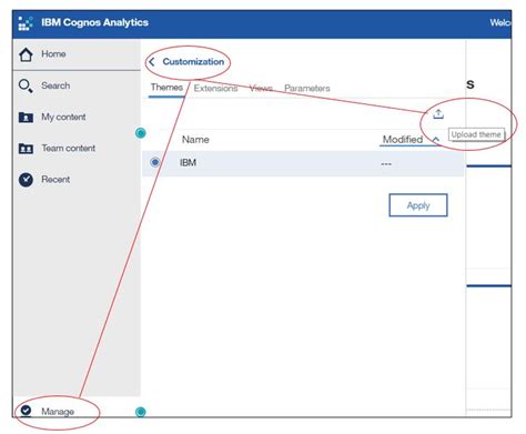 Creating And Setting A Default Theme For Cognos Analytics 1104 Quebit