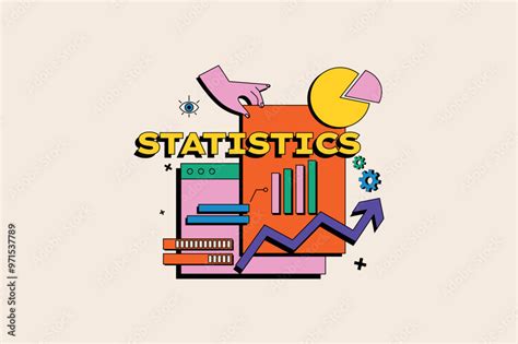 Statistical Analysis Concept In The Flat Cartoon Style Modern Graphic Illustration Highlighting