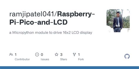 Github Ramjipatel Raspberry Pi Pico And Lcd A Micropython Module To Drive X Lcd Display