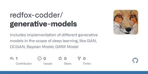 GitHub Redfox Codder Generative Models Includes Implementation Of Different Generative Models