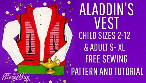 Best Aladdin Costume Diy Free Vest Pattern Free Sewing Sewing