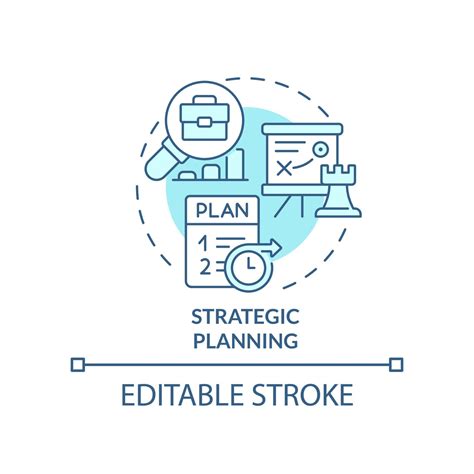 Strategic Planning Turquoise Concept Icon Long Term Decisions