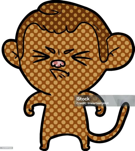 Cartoon Annoyed Monkey Stock Illustration Download Image Now Anger