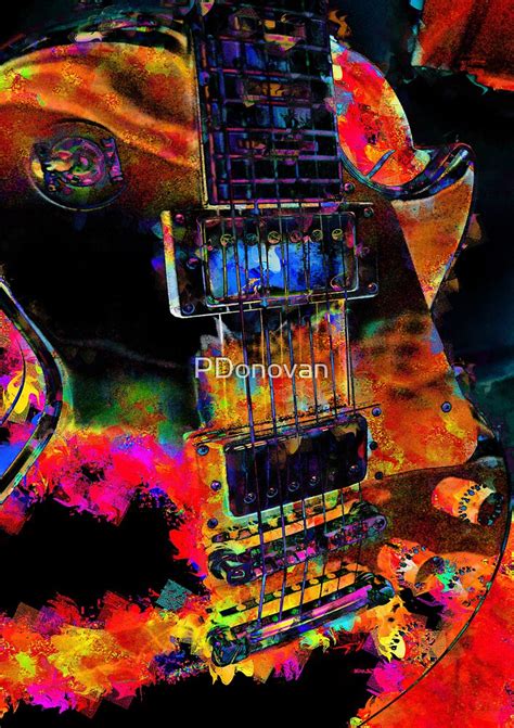 the player psychedelic guitar by pdonovan redbubble
