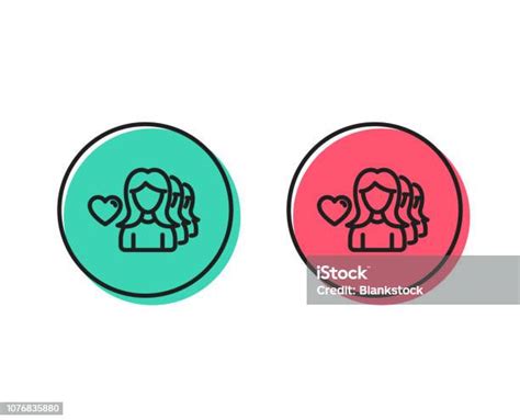 커플 사랑 라인 아이콘입니다 여성 부호의 그룹입니다 벡터 고급에 대한 스톡 벡터 아트 및 기타 이미지 고급 낮 단체 Istock