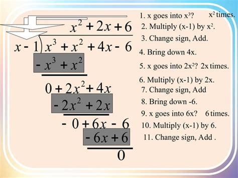 Polynomial And Synthetic Division 1 Ppt