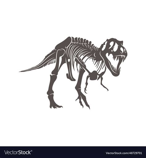 T Rex Bones Silhouette