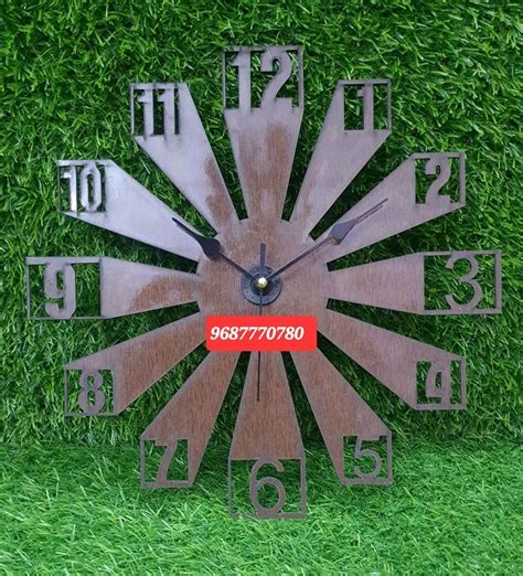 Brown Acrylic Wall Clock Size 12x12inch Hxl At Rs 33piece In Khambhat