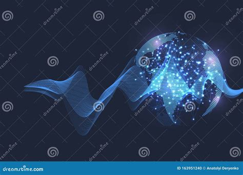 Global Structure Networking And Data Connection Concept Social Network