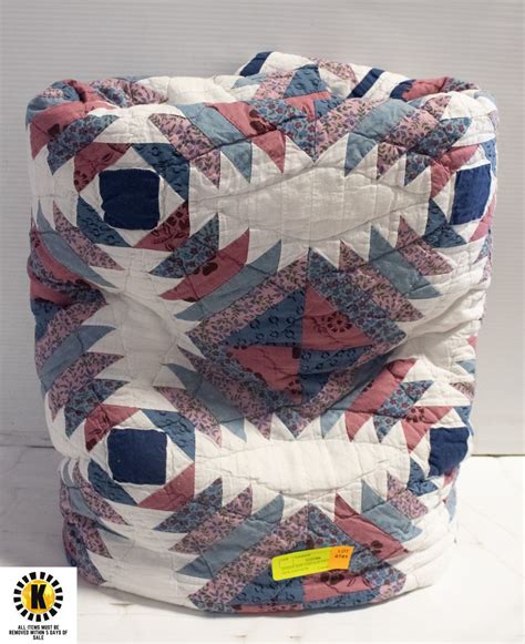 Queen Size Vintage Patchwork Quilt Estate