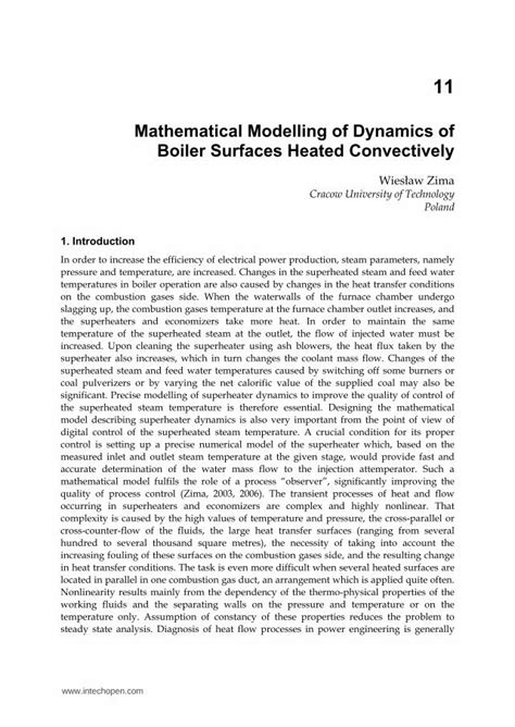 Pdf Mathematical Modelling Of Dynamics Of Boiler Surfaces Cdn