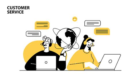 플랫 디자인 일러스트레이션 기술 지원 도우미 고객 및 운영자 벡터 고객 서비스 핫라인 운영자는 고객에게 조언 온라인 글로벌 기술 지원 24 7 서비스에 대한 스톡 벡터 아트