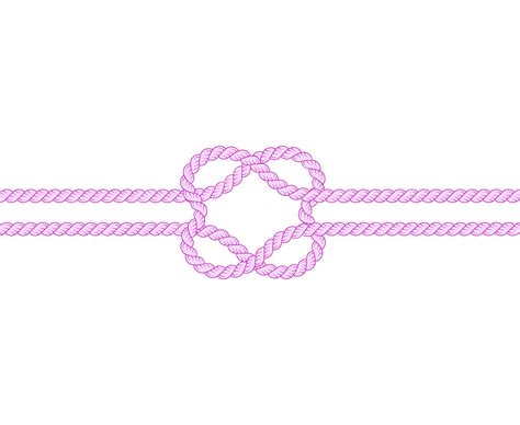 Premium Vector Vector Illustration Of Realistic Pink Overlapping Rope