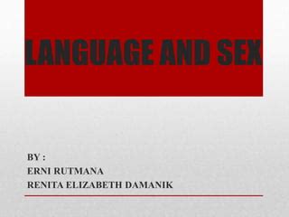 Language And Sex In Sociolinguistic PPTX