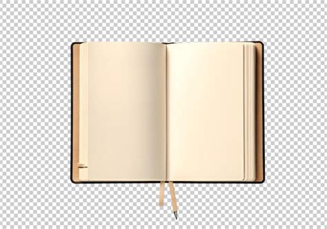 열린 노트북 배경에 고립 무료 Psd 파일