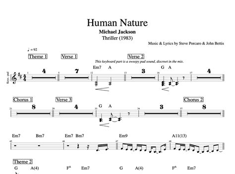 Human Nature Guitar Chords