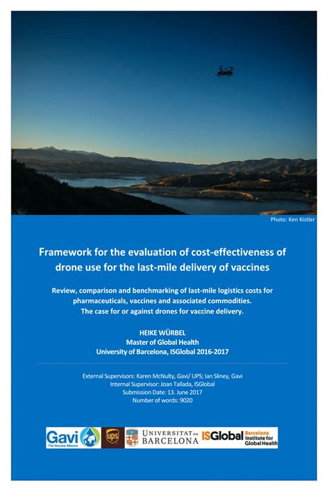 Pdf Framework For The Evaluation Of Cost Effectiveness Of Drone Use