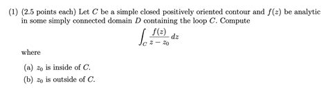 Solved Points Each Let C Be A Simple Closed Chegg
