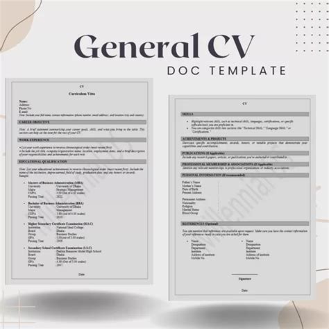 General Cv Template Millennialds Ds
