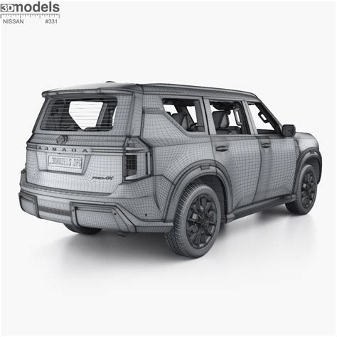 Nissan Armada Pro 4x With Hq Interior 2025 3d Model Download