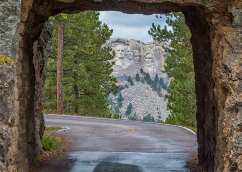 View Of Mt Rushmore Through Scovel Johnson Tunnel Usa