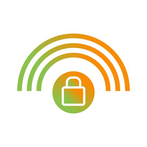 Protected Wifi Vector Icon 16681407 Vector Art At Vecteezy