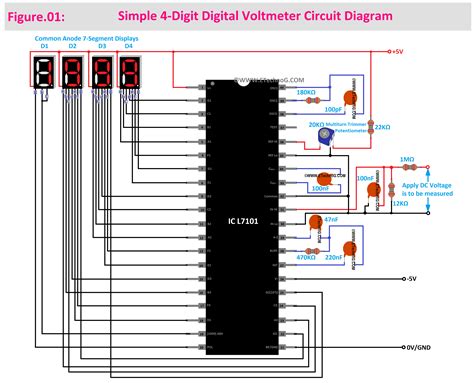 Digital Voltmeter Circuit Diagram