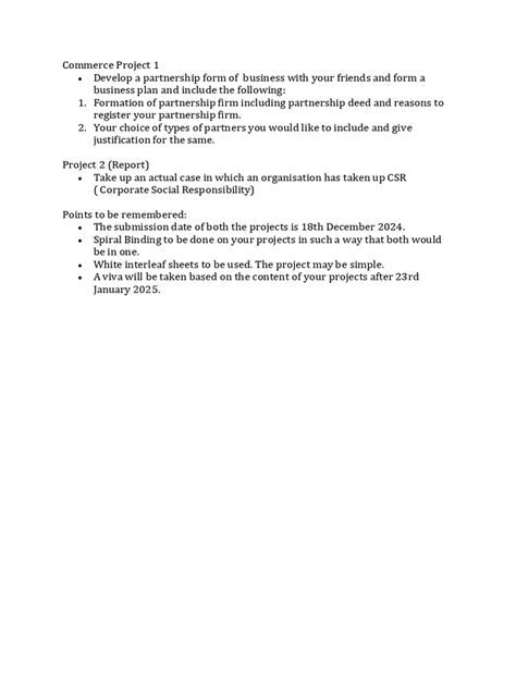 Commerce Projects Pdf