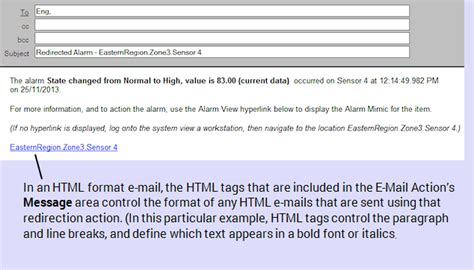 Alarm Redirection Guide Send An E Mail In Different Formats To