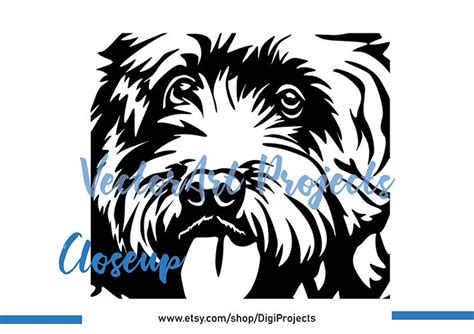 Cockapoo Svg Vector Art Dog Face Cut File Digital Commercial Etsy Uk