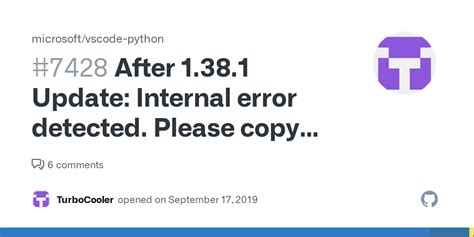 After 1381 Update Internal Error Detected Please Copy The Above