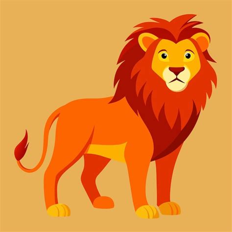 사자의 일러스트레이션 프리미엄 벡터