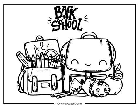 Back To School Coloring Pages Free Pdf Printables Coloring Pages Hq